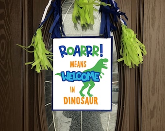 Printable Dinosaur Sign, Dinosaur Directional Arrows, Dinosaur Party ...