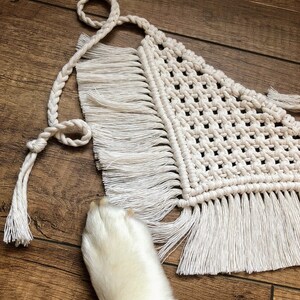 Macramé Dog Bandana With Fringe Macramé Dog Collar - Etsy