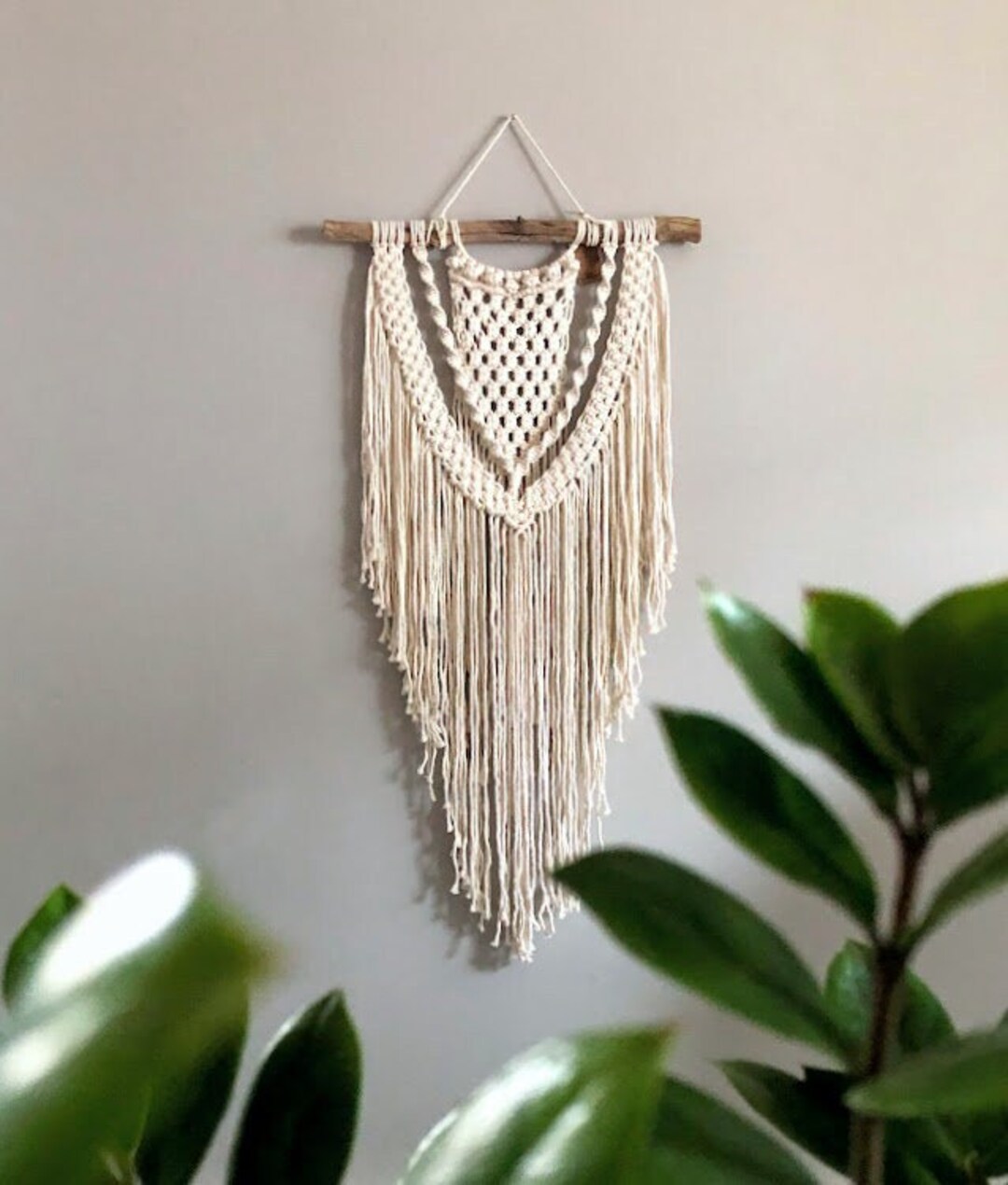 Extra Long Macrame Wall Hanging Made From 100% Recycled Materials, XL ...
