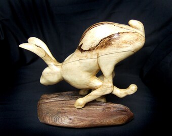 Wooden Hare Wood Carving - Etsy