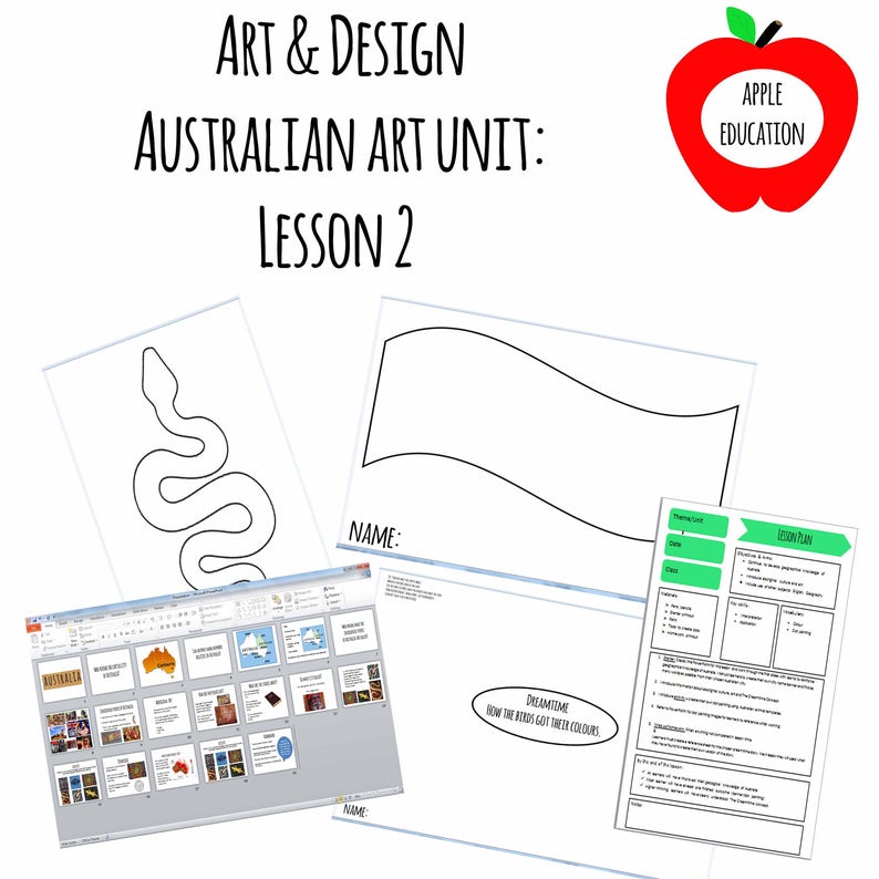 Australian Art Lesson Plan Pack Lesson 2: an Introduction to | Etsy