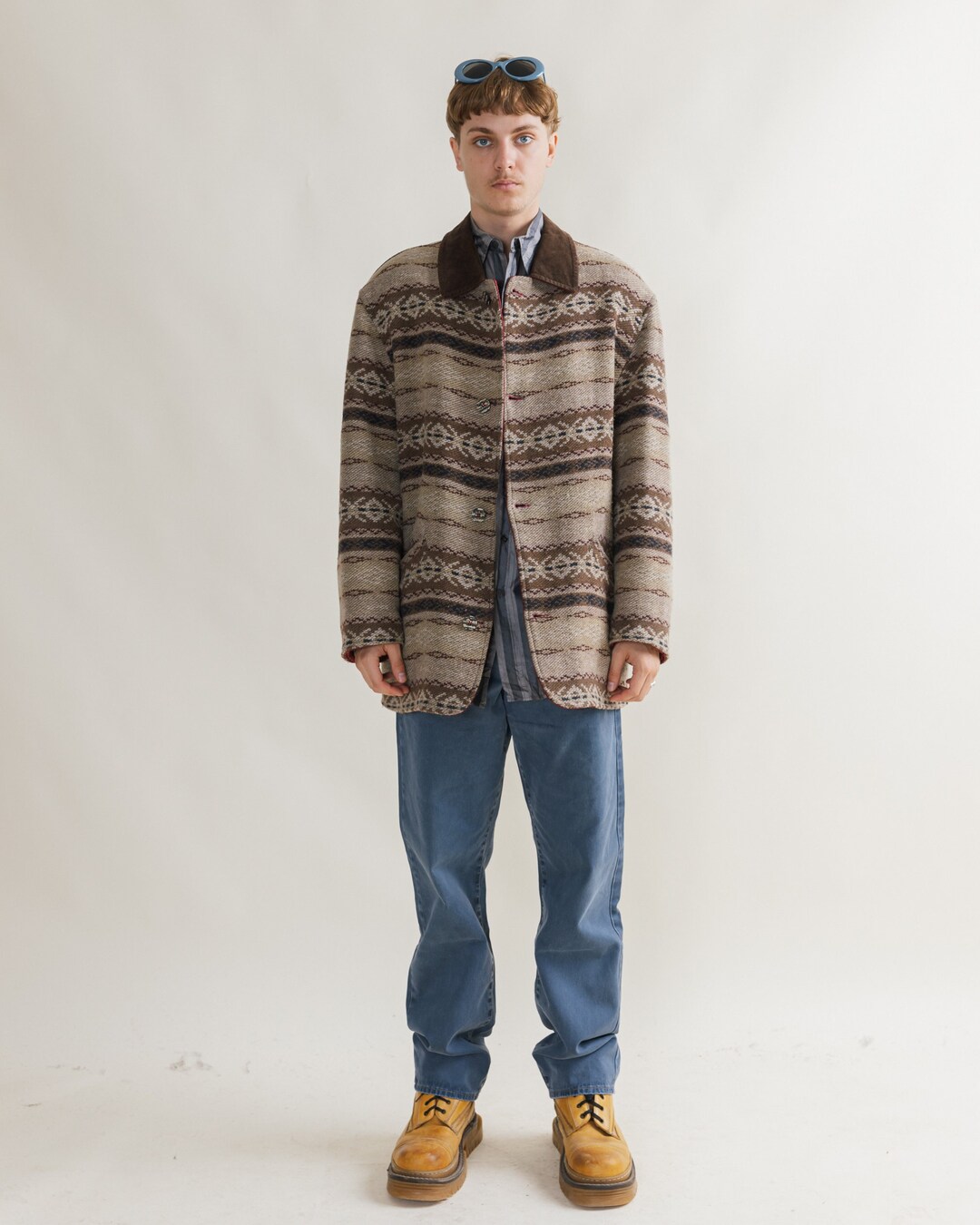 Vintage 90s Lumberman Brown Reversible Button up Jacket L - Etsy