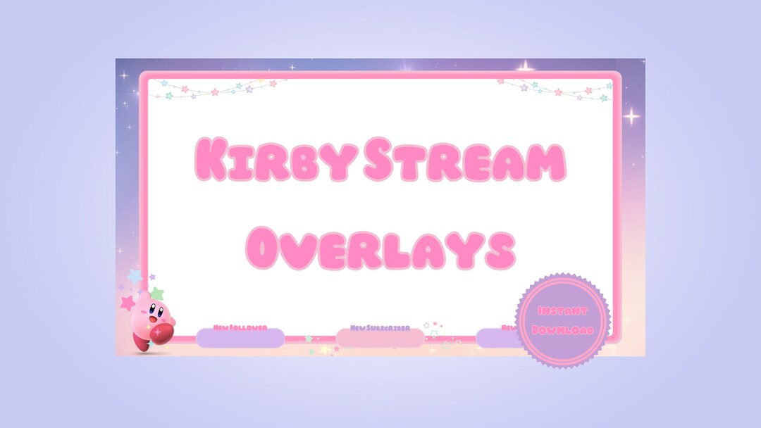 Kawaiikirby Stream Overlays - Etsy