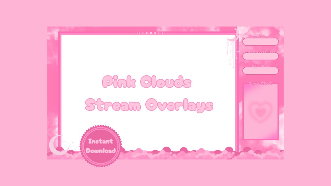 Pink Clouds Stream Overlay - Etsy