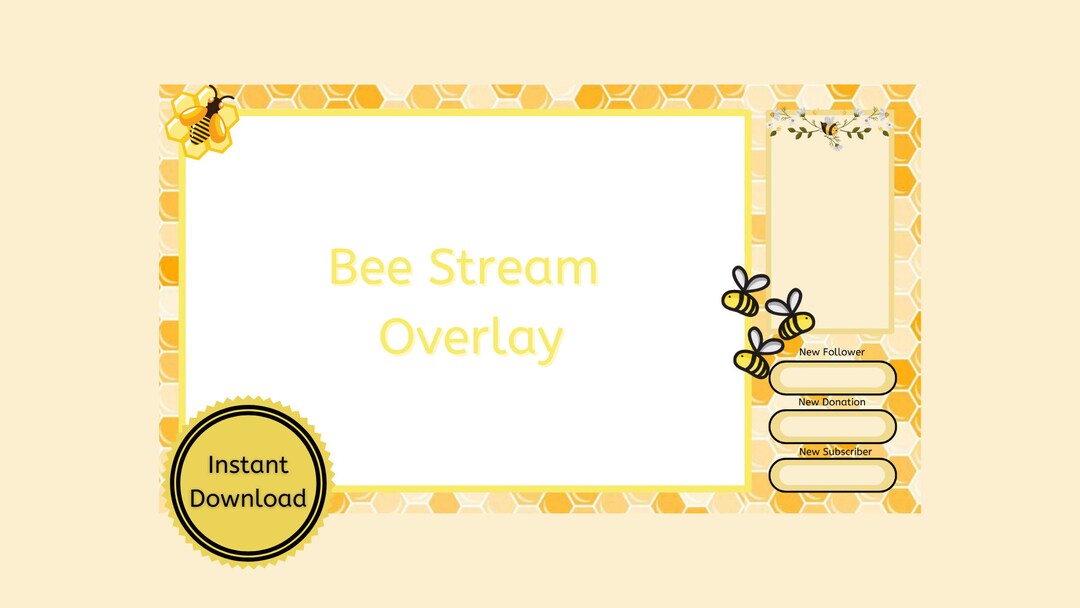 Bee Themed Stream Overlay - Etsy