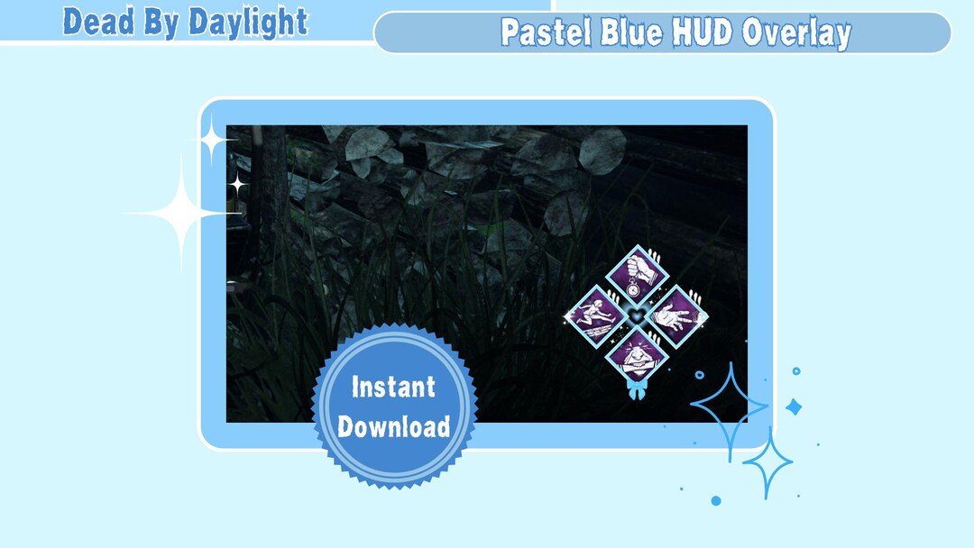 Pastel Blue Cutesy DBD HUD Overlay - Etsy