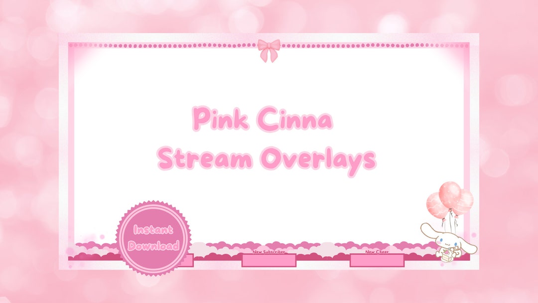 Pink Cinna Stream Overlays - Etsy
