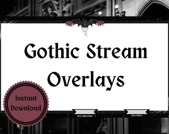 Dark Gothic Stream Overlay Emo Vampire Stream Package Twitch Overlays ...