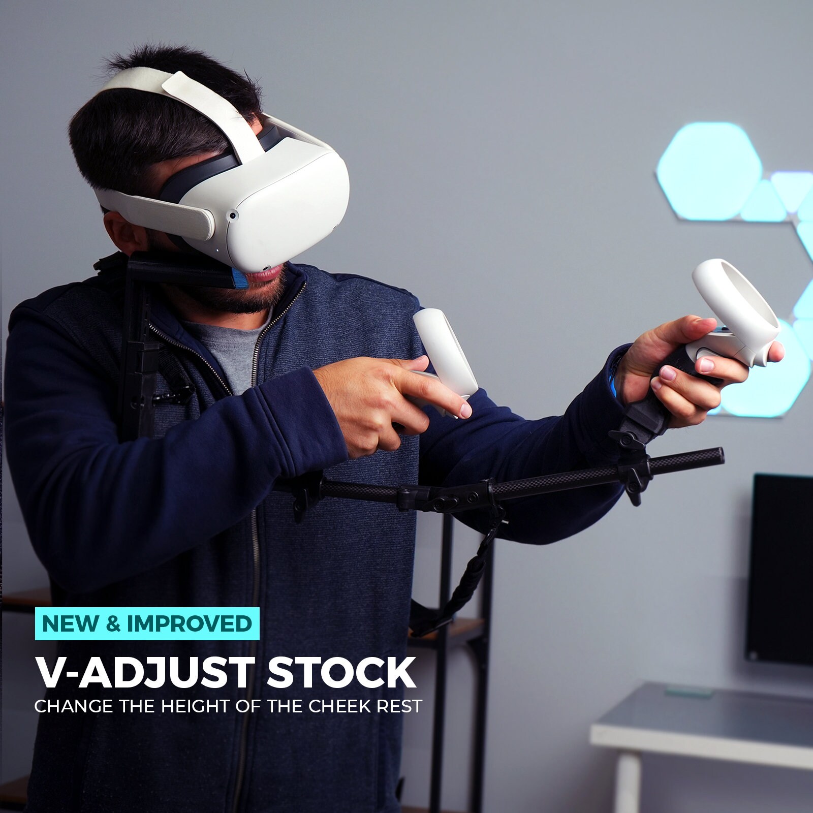Magni Stock Carbon Fiber VR Gun Stock Oculus Quest 2 / - Etsy