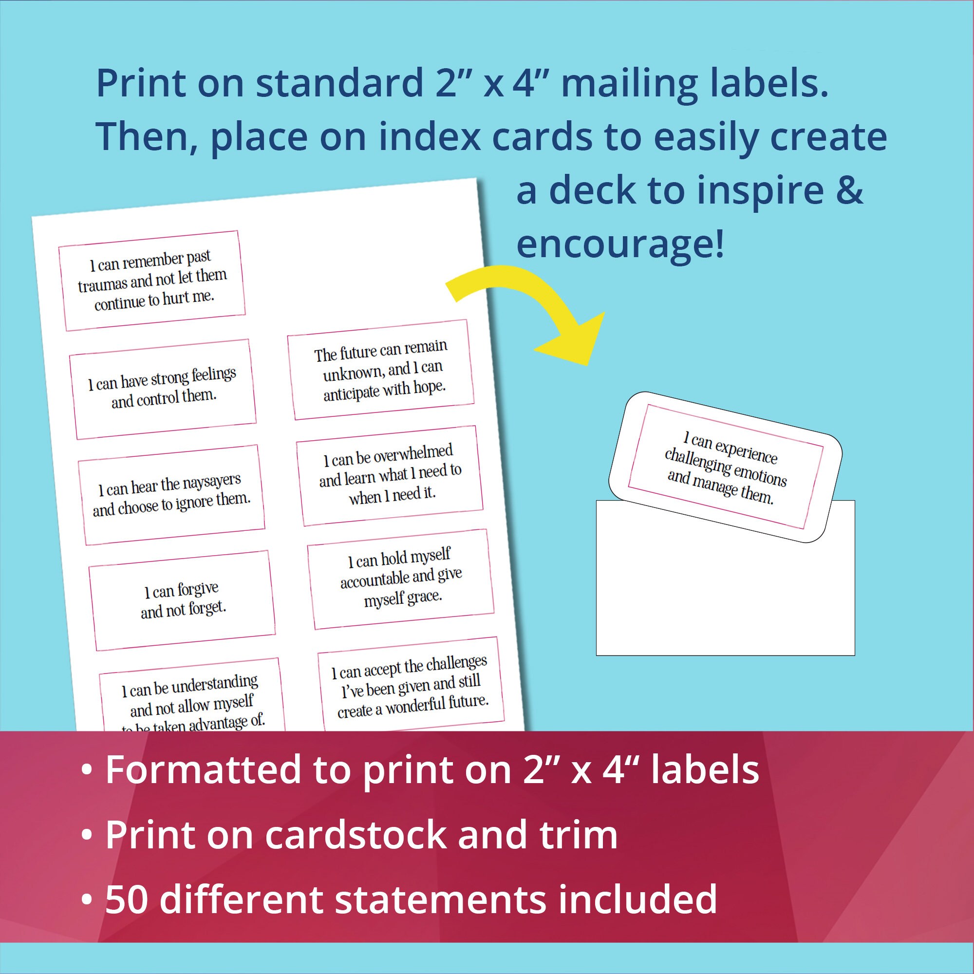 Growth Mindset Self-talk Instant Download Emotional Management ...