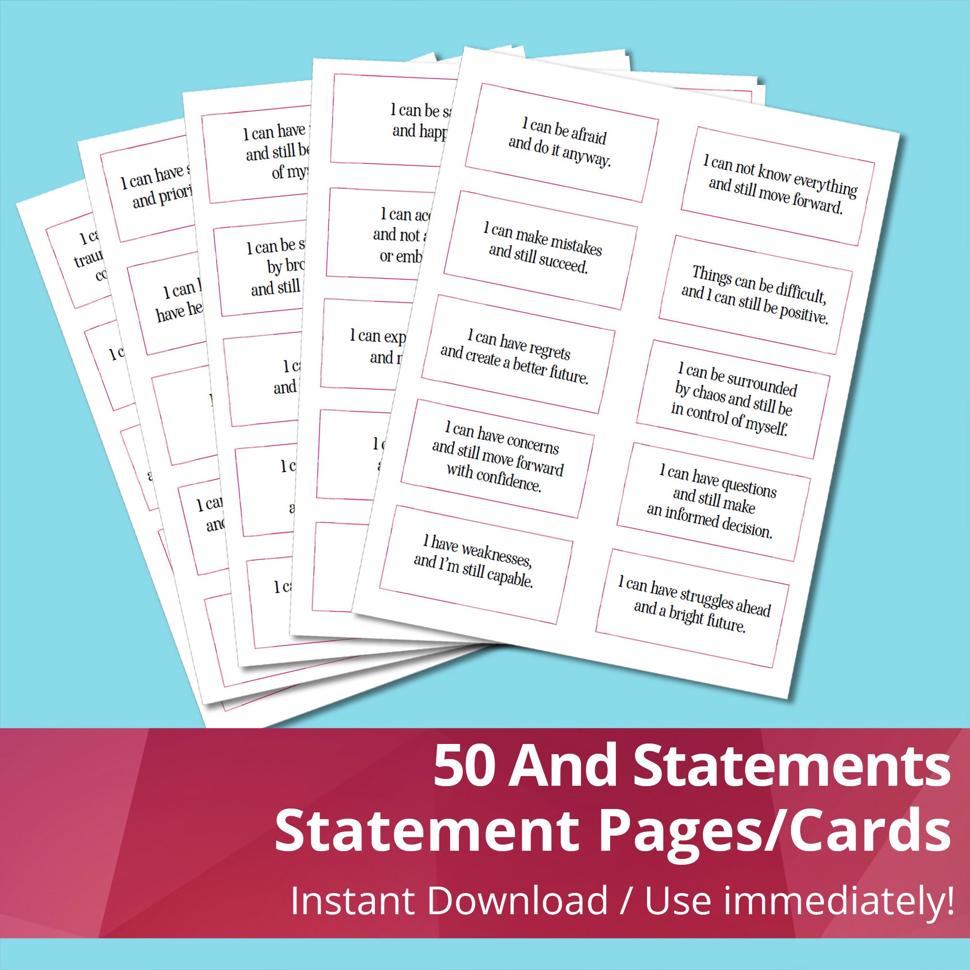 Growth Mindset Self-talk Instant Download Emotional Management ...