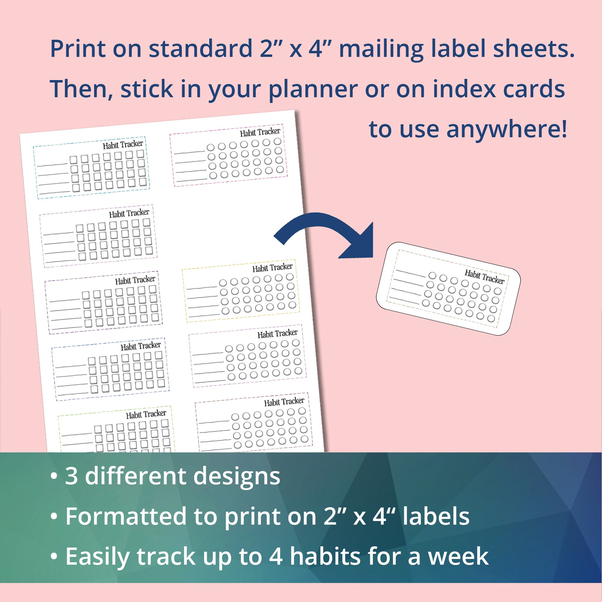 Printable Habit Tracker Stickers & Labels, Instand Download, Printable ...