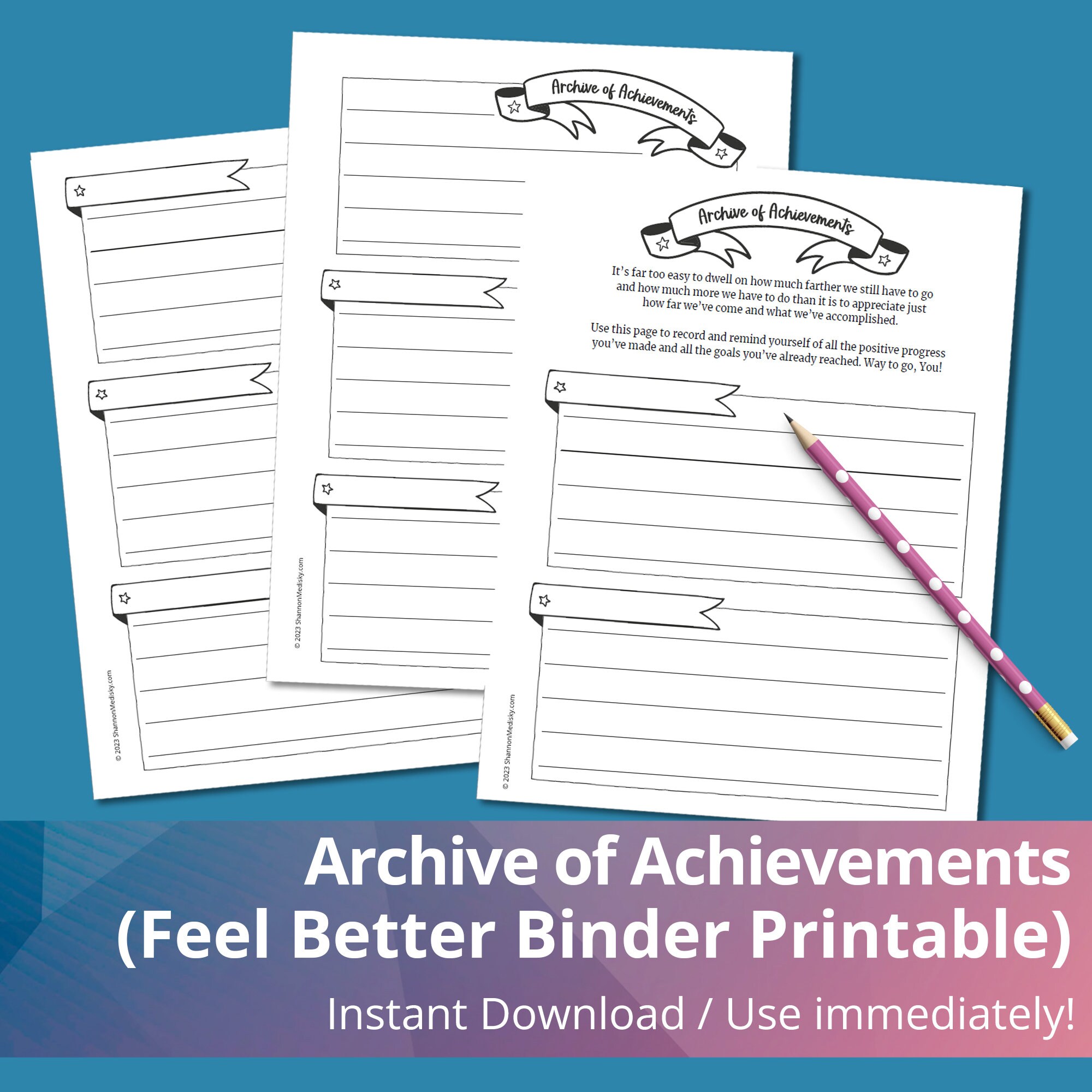 Feel Better Binder Pages COMPLETE SET, Instant Download, Printable ...