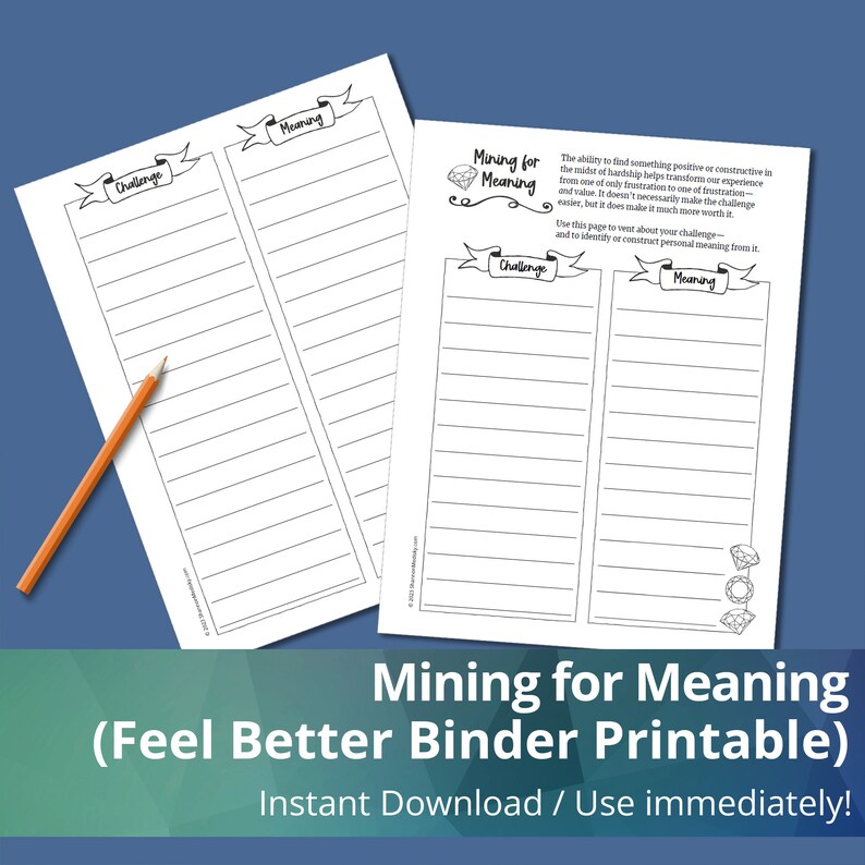 Feel Better Binder Pages COMPLETE SET, Instant Download, Printable ...