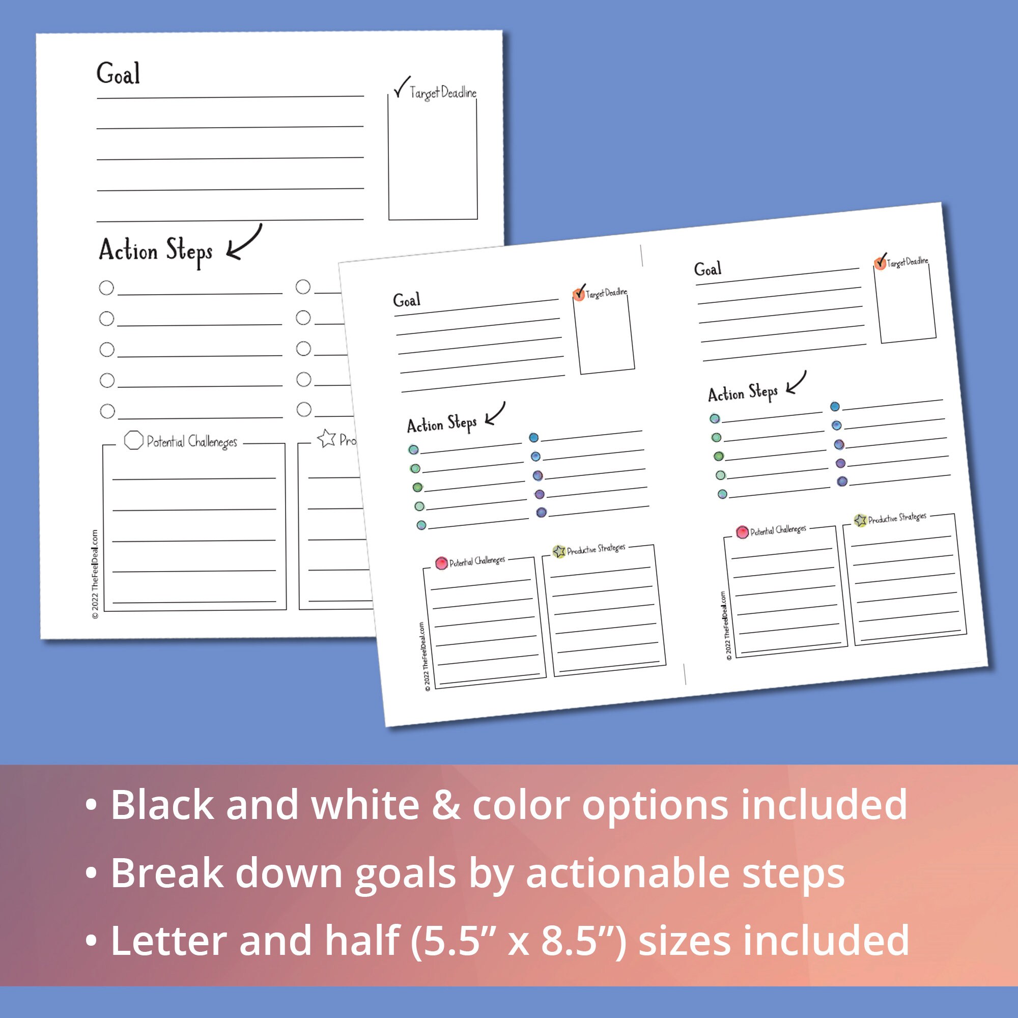 Goal Setting Printable Goal Planning Instant Download Goal Tracking ...