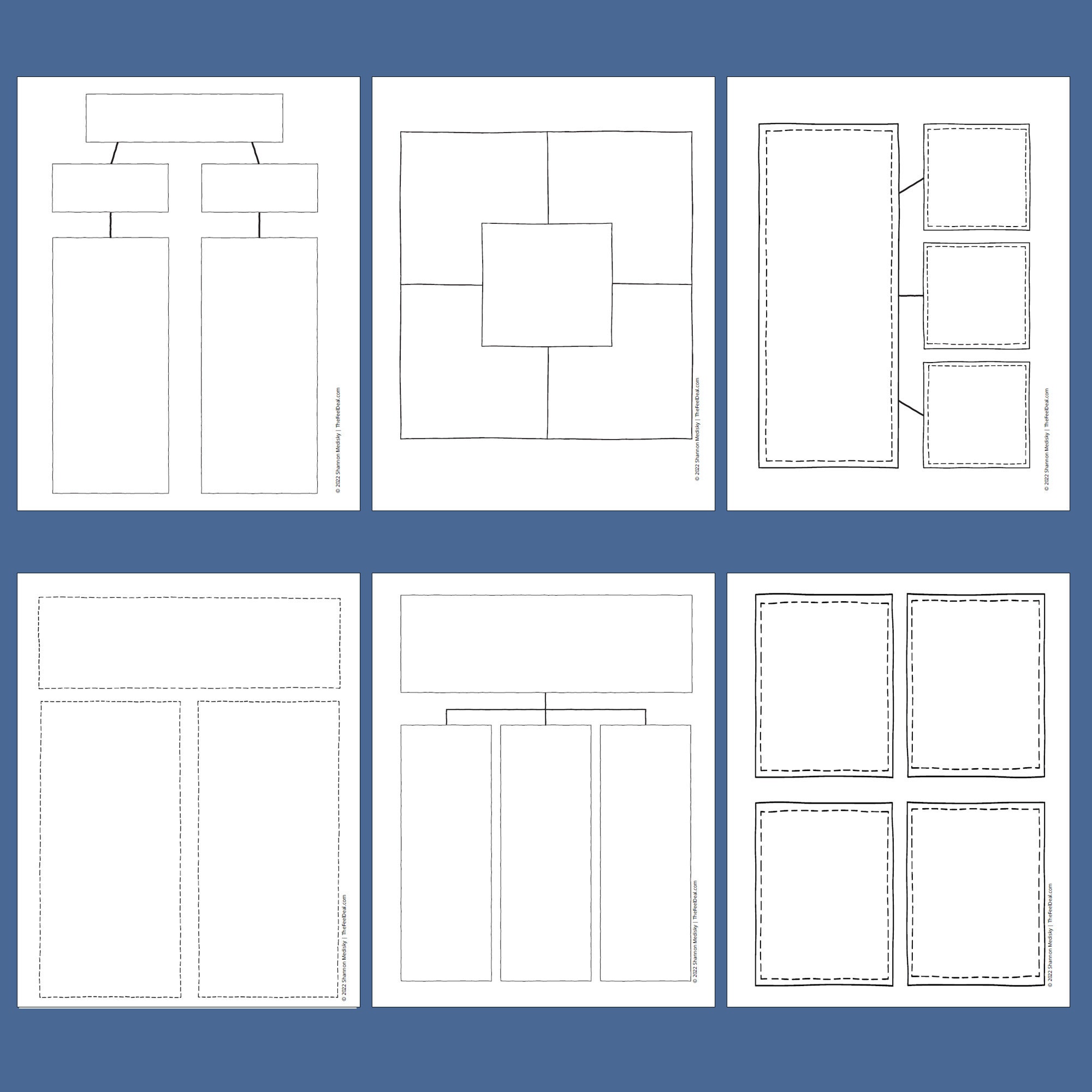 Graphic Organizer Set big Set, Instant Download, Printable, Graphic ...