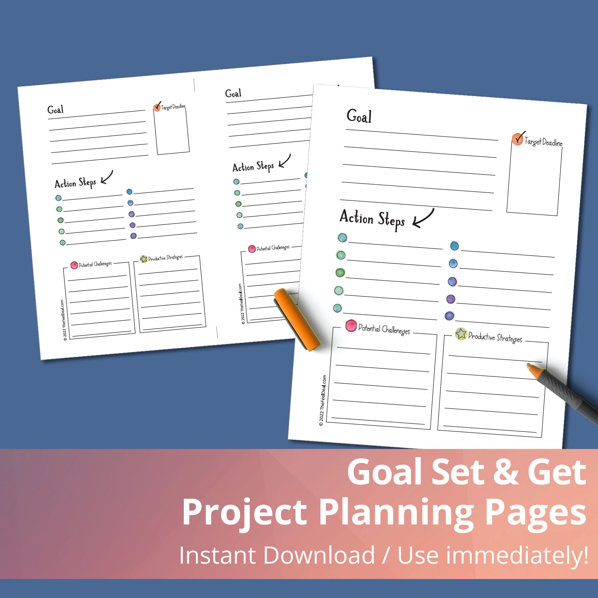 Goal Setting Printable Goal Planning Instant Download Goal Tracking ...