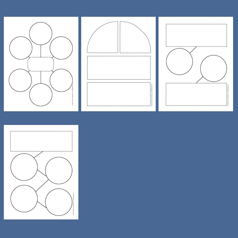 Graphic Organizer Set big Set, Instant Download, Printable, Graphic ...