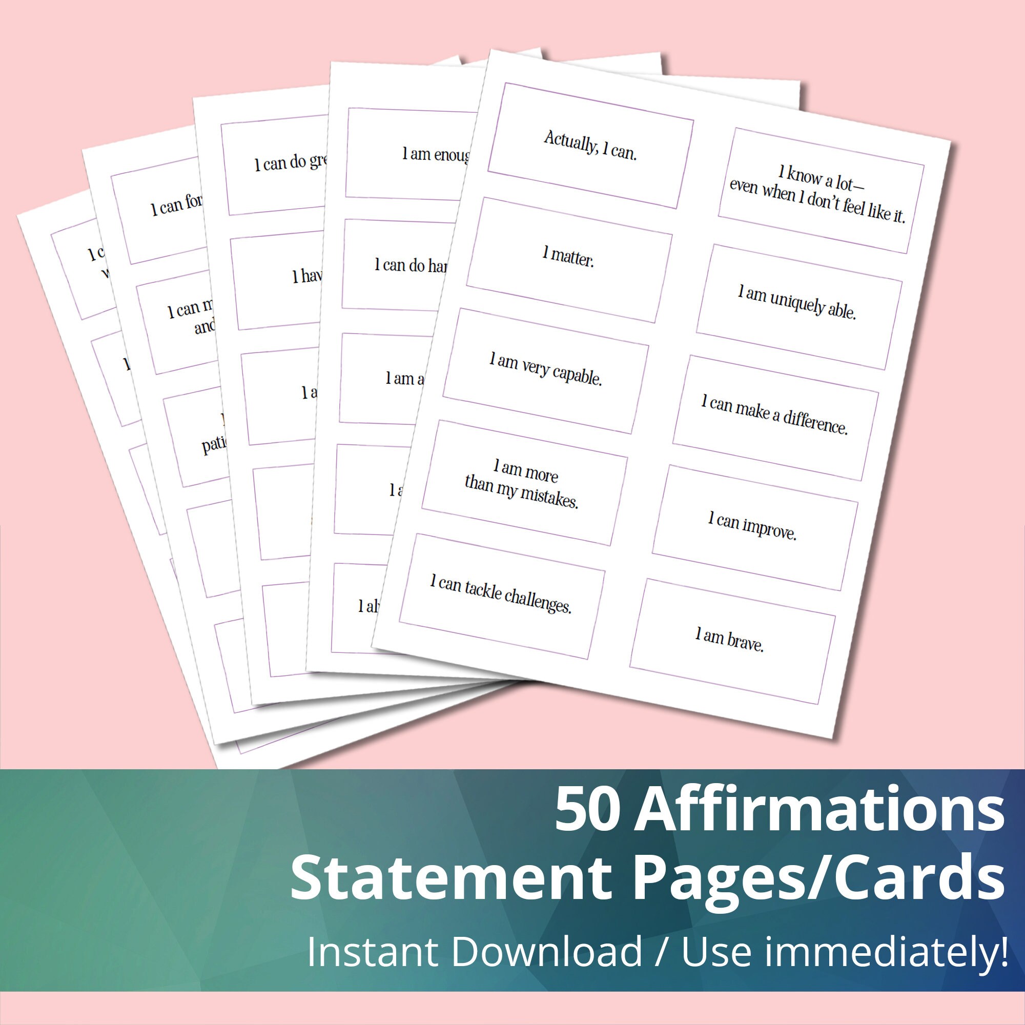 Growth Mindset Self-talk Instant Download Emotional Management ...