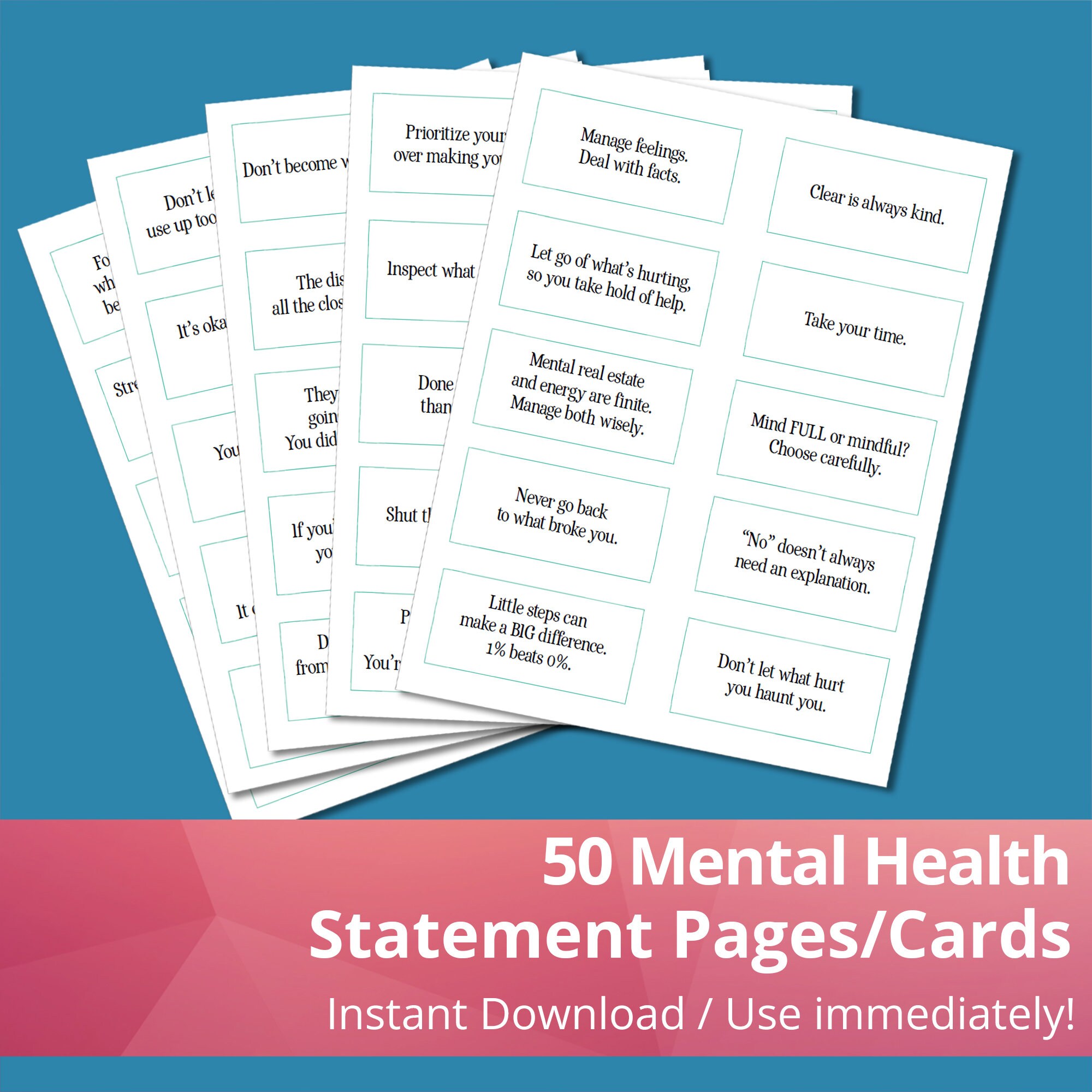 Growth Mindset Self-talk Instant Download Emotional Management ...