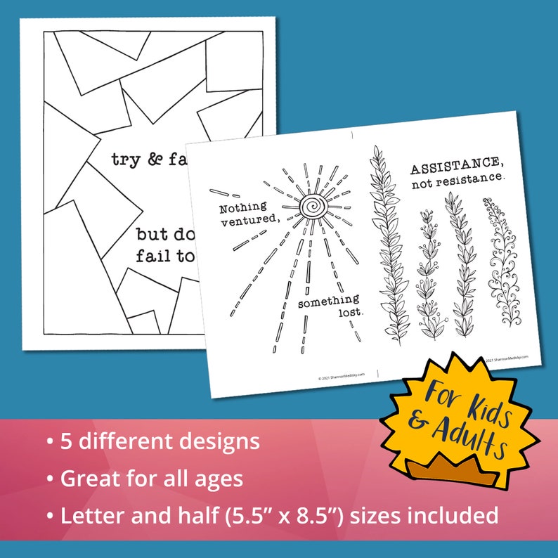 Growth Mindset Coloring Pages Affirmations Instant Printable ...