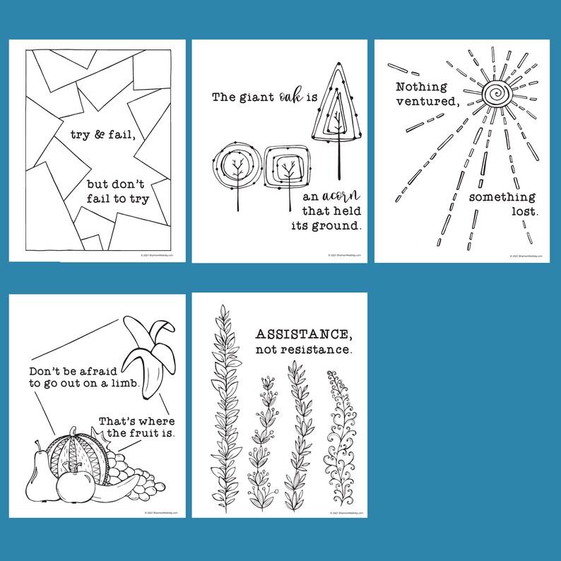 Growth Mindset Coloring Pages Affirmations Instant Printable ...