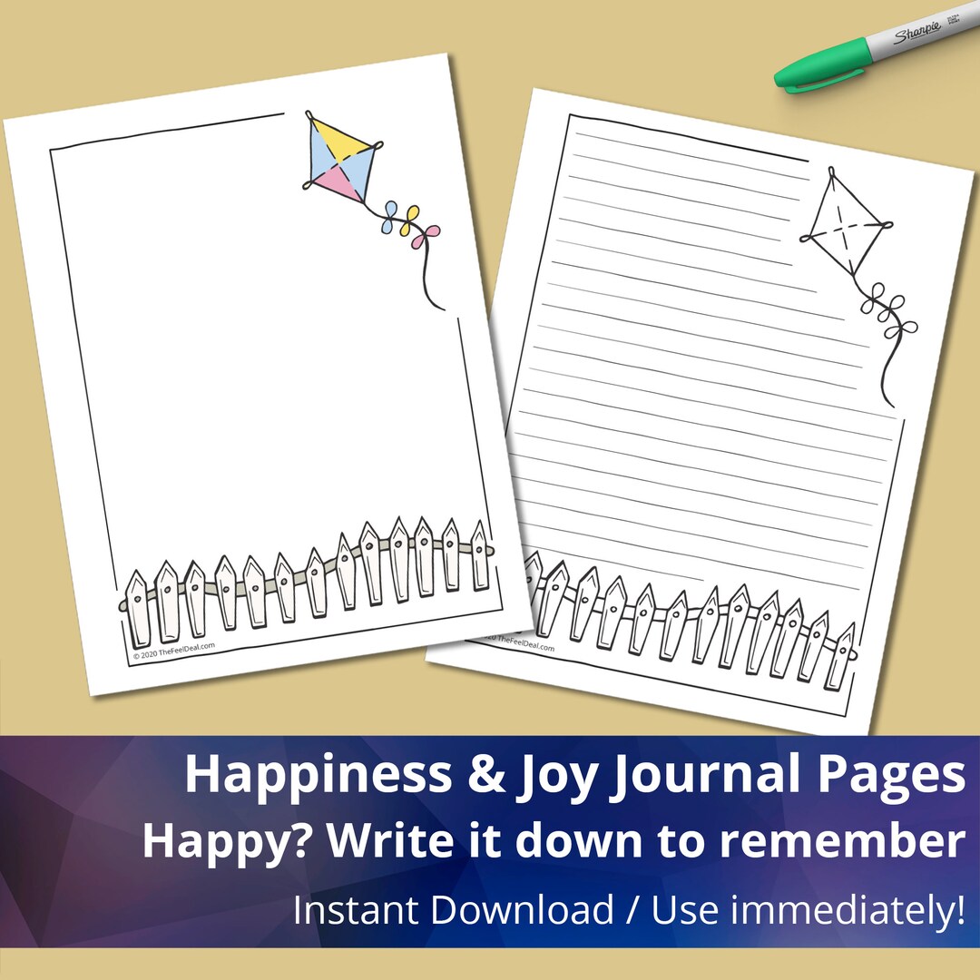 Blank Journaling Pages Instant Download Self-care Printable Emotional ...