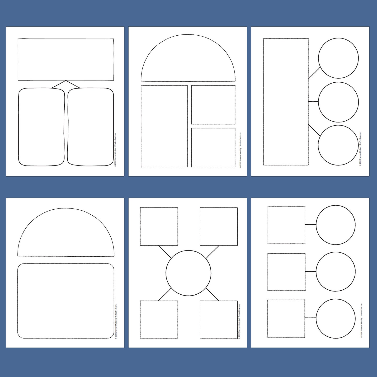 Graphic Organizer Set big Set, Instant Download, Printable, Graphic ...