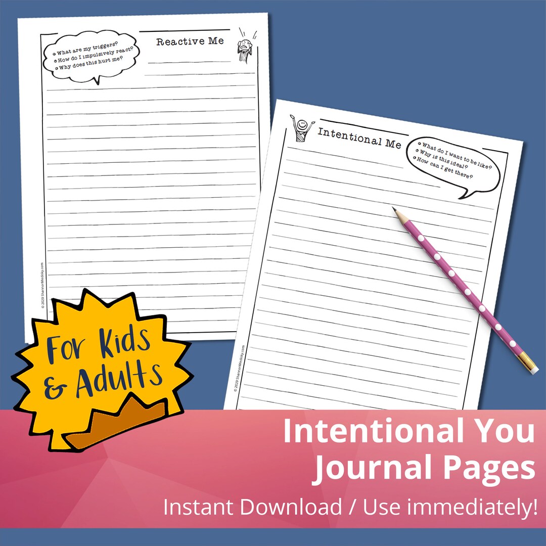 Intention Journaling Pages Instant Download Printable Emotional ...