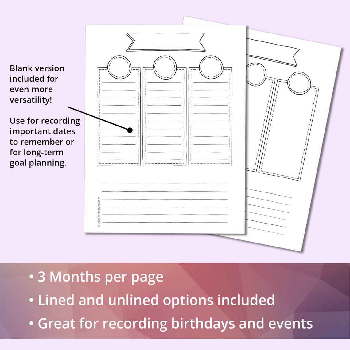 Important Dates Journal Pages Daily Journal Pages Instant - Etsy