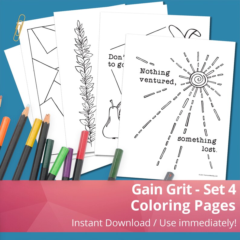 Growth Mindset Coloring Pages Affirmations Instant Printable ...