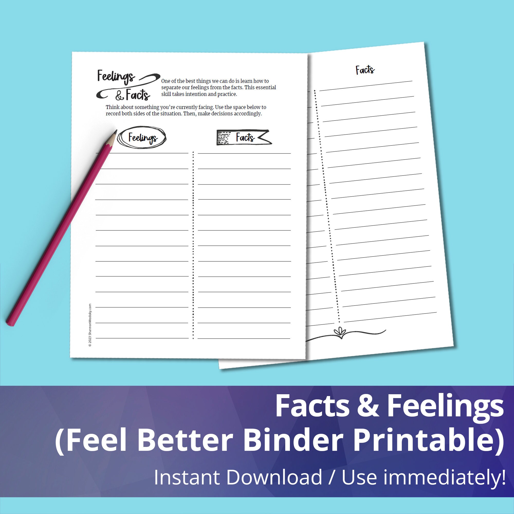 Feel Better Binder Pages COMPLETE SET, Instant Download, Printable ...