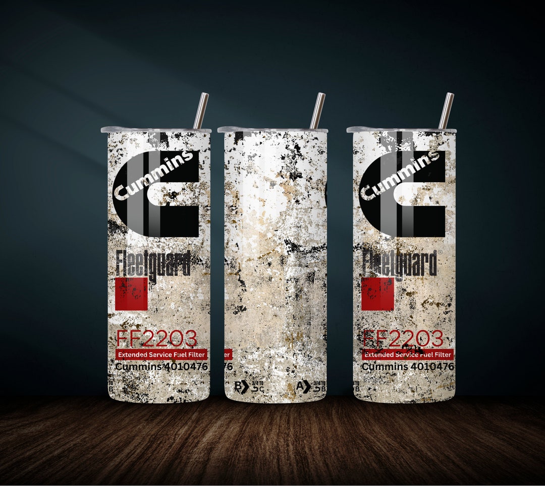 20 Oz Sublimation Wrap Cummins Engine Fuel Filter - Old Truck - Gift ...