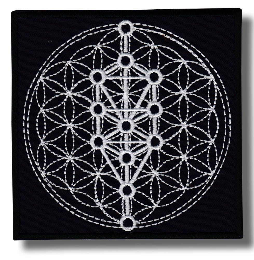 Sacred Geometry Kabbalah Embroidered Patch 12x12 Cm - Etsy