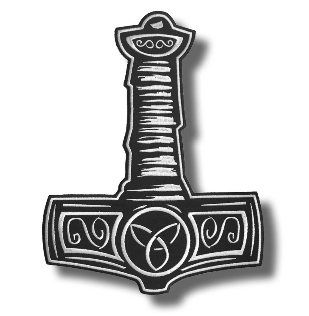 Thors Hammer - Embroidered Patch 28x35 Cm - Etsy