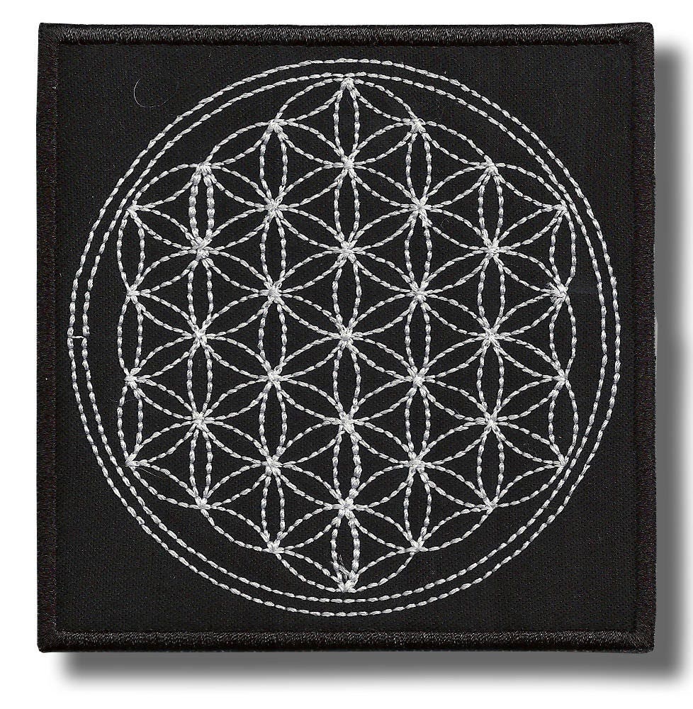Flower of Life Full - Embroidered Patch, 12x12 Cm - Etsy