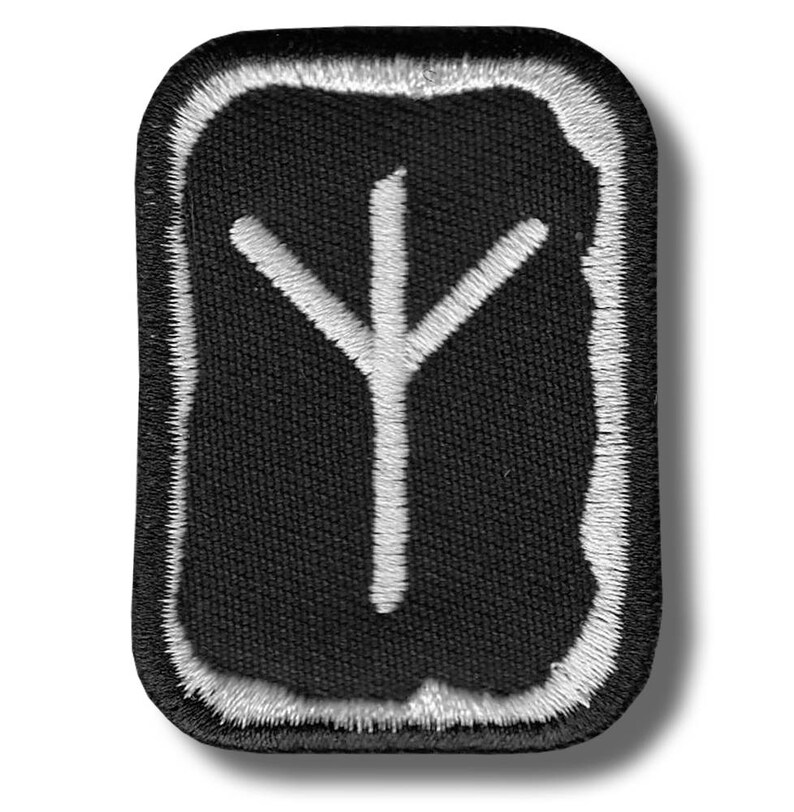 Algiz Rune - Embroidered Patch, 4x5 Cm - Etsy