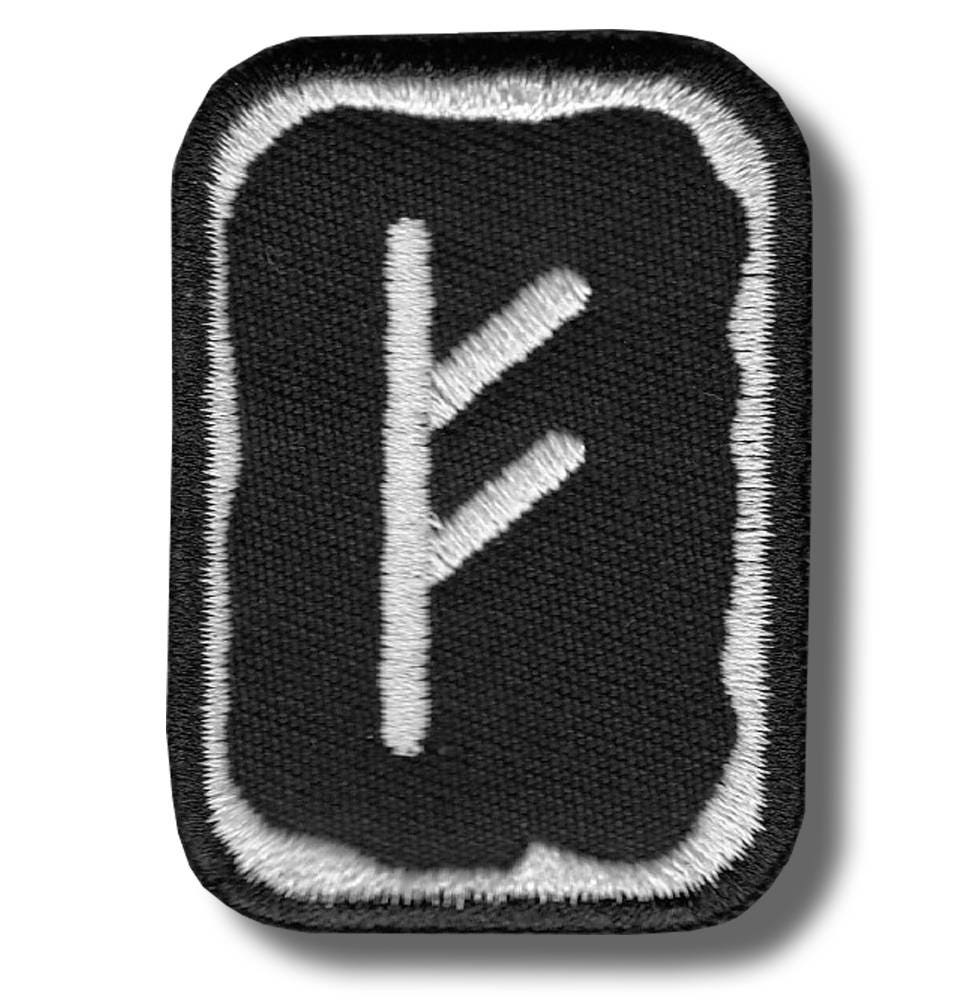 Fehu Rune Embroidered Patch 4x5 Cm Etsy Uk