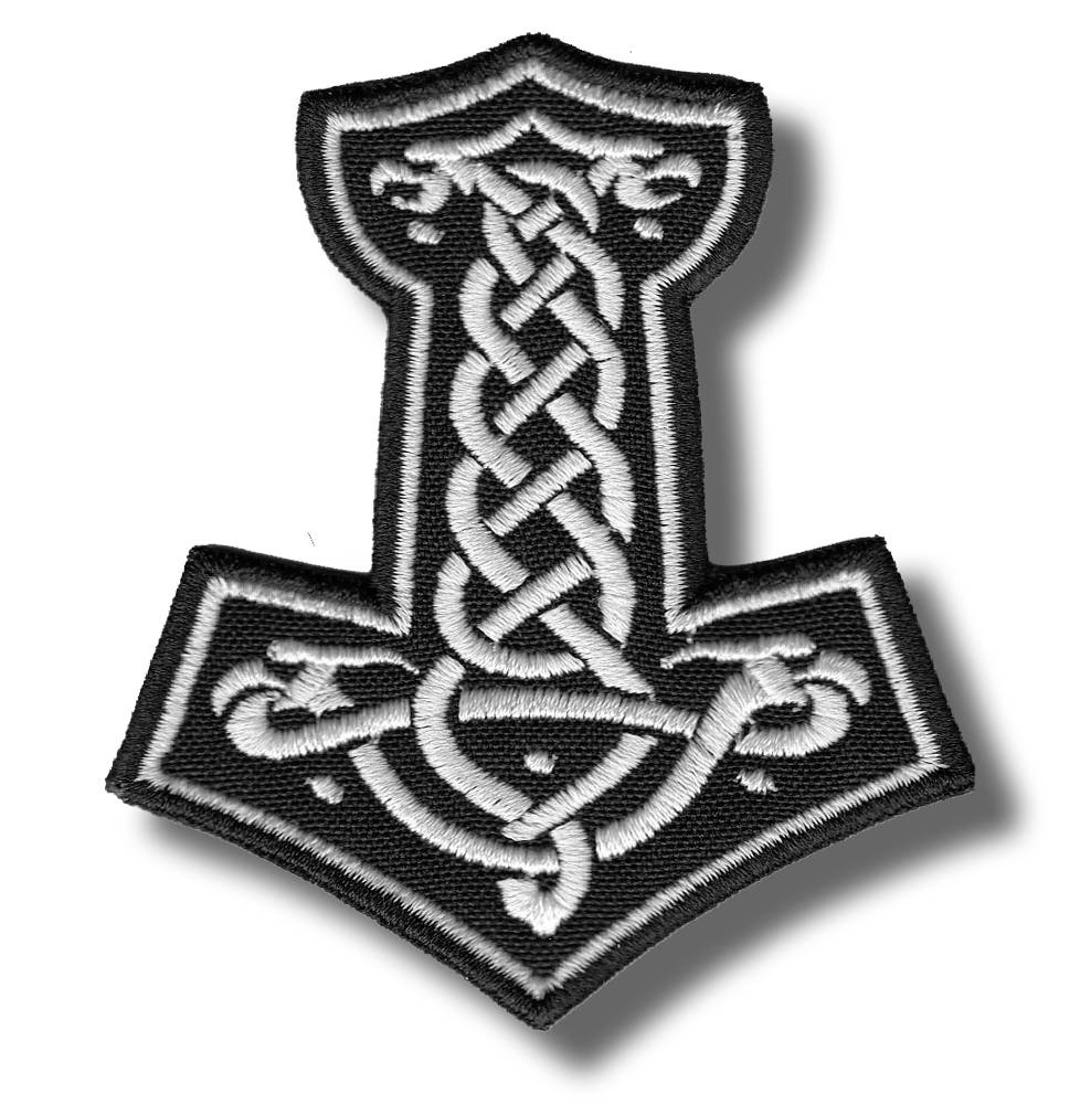 Vikings, Thors Hammer Embroidered Patch, 7x8 Cm - Etsy
