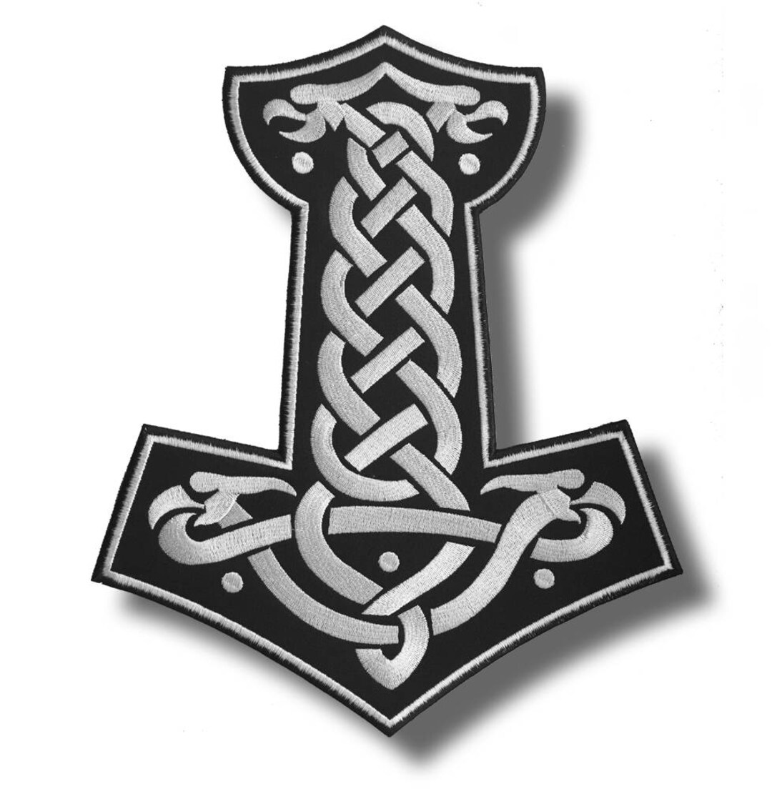 Thors Hammer - Embroidered Patch 28 X 33 Cm - Etsy