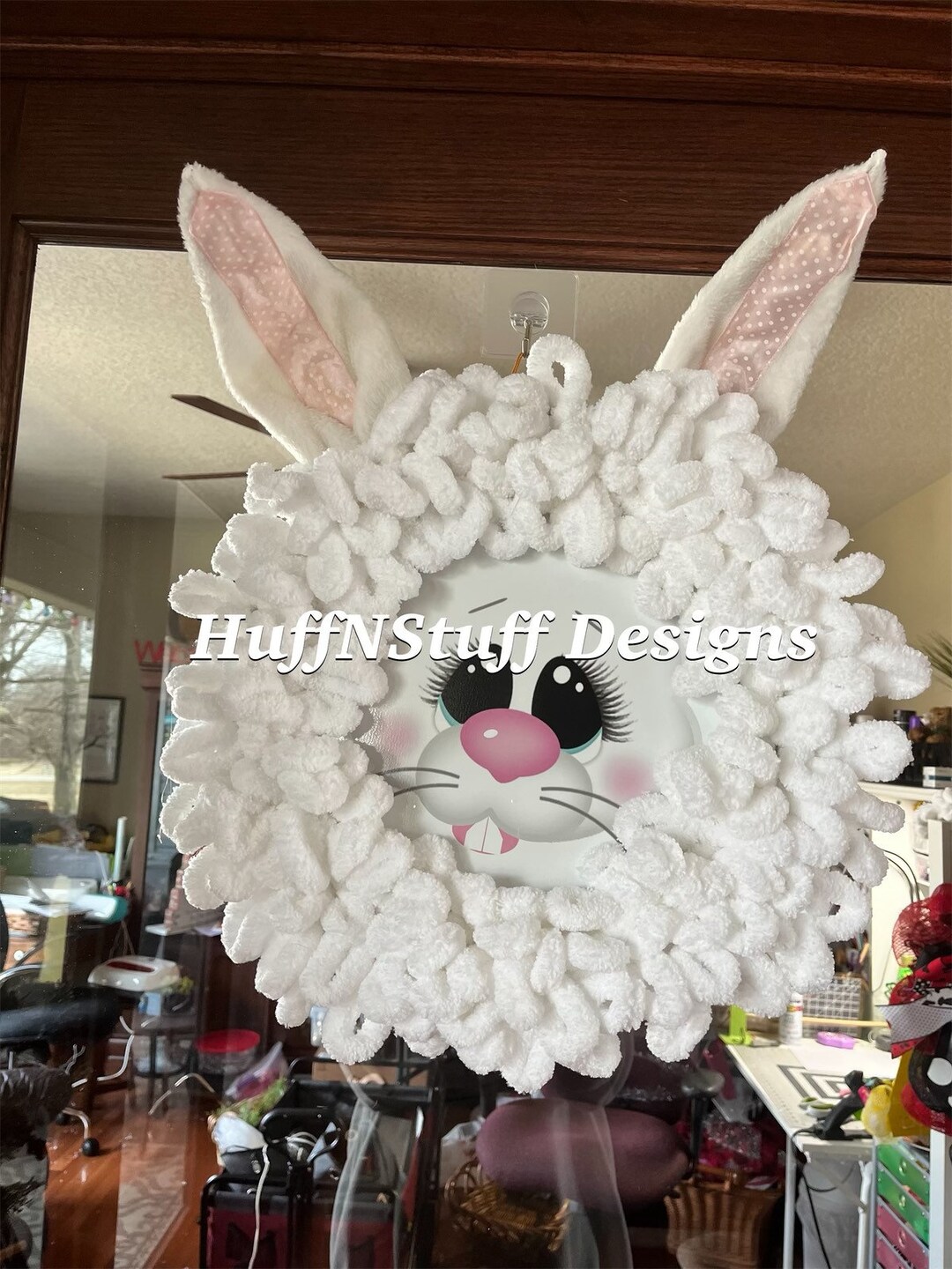Loopy Bunny Doorhanger, Easter Bunny Decor, April Decor, Bunny Rabbit ...