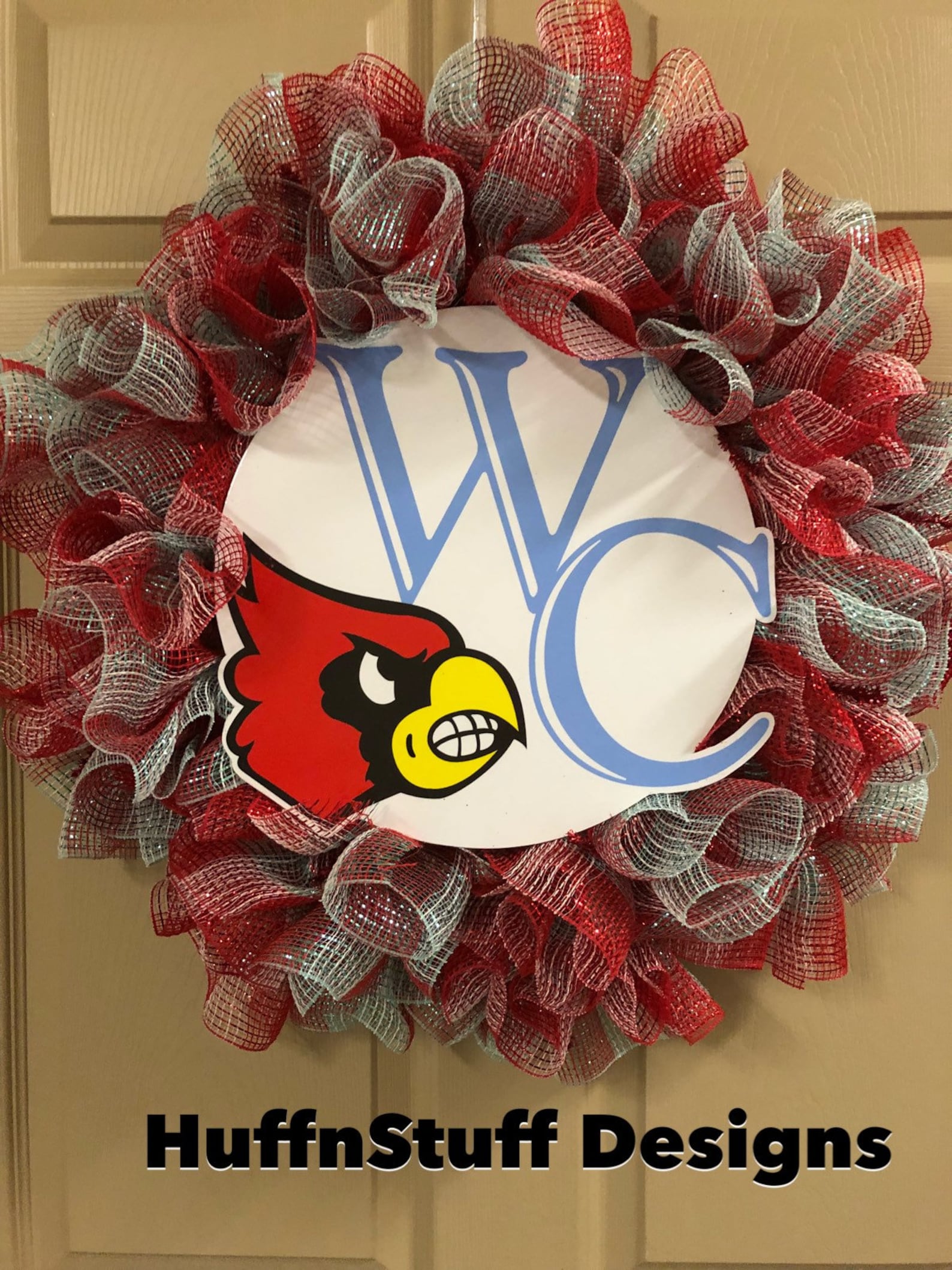 Webb City Cardinals Mascot wreath Cardinals Mascot Wreath | Etsy