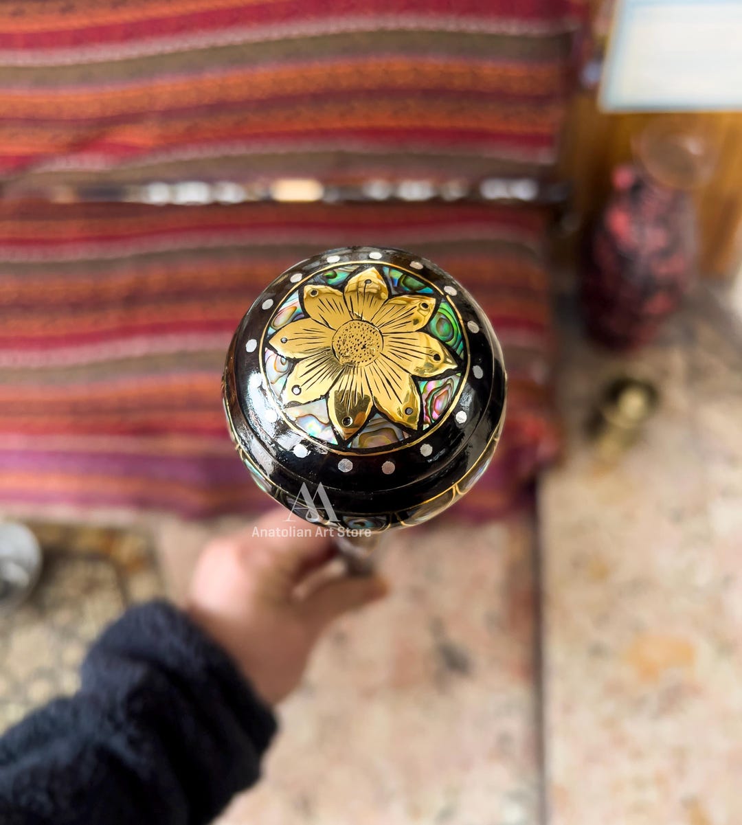 Unique Collectible Walking Stick ! Last One ! Cane With Abalone Mother ...