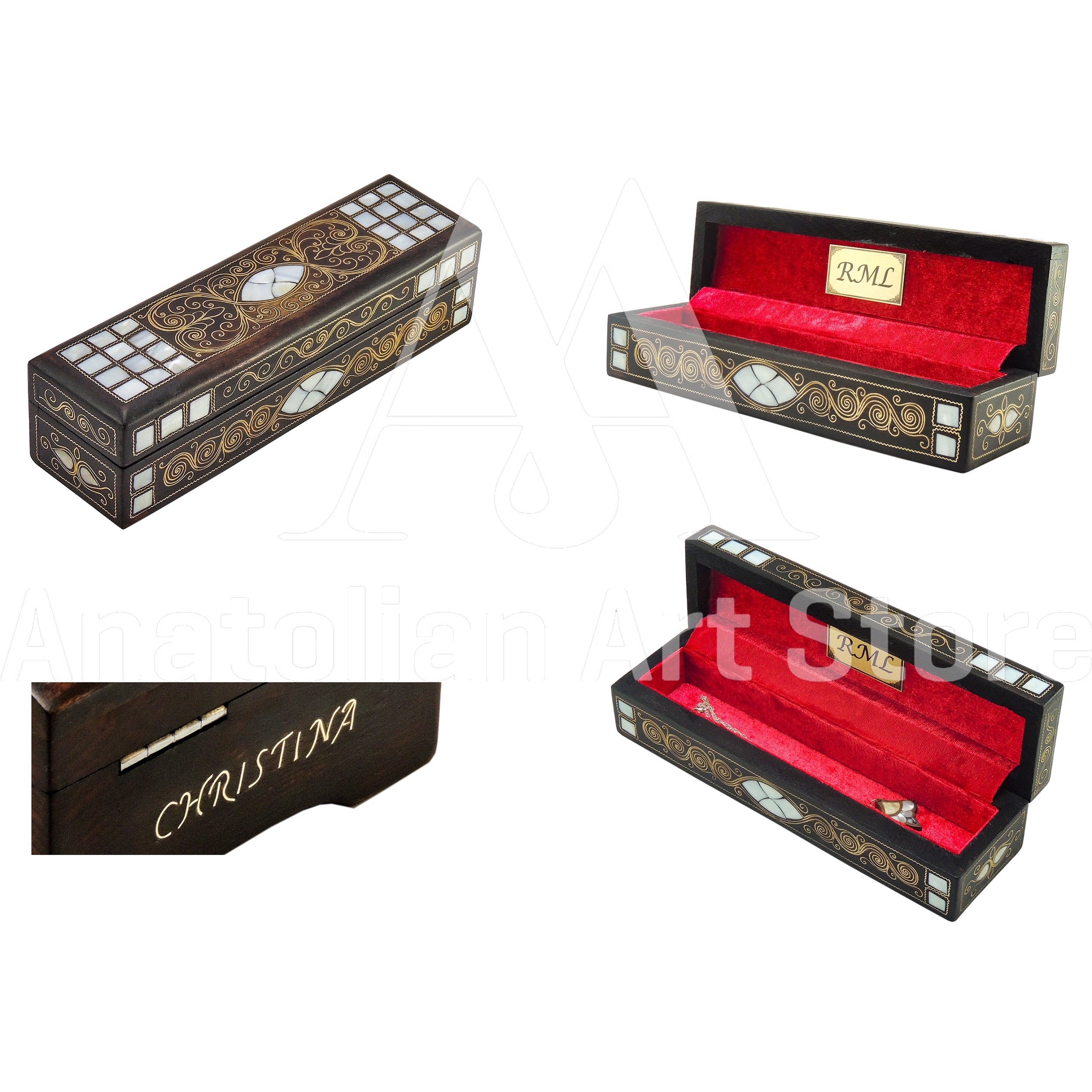 Personalized Custom Wooden Pen Box Personalized Pen Box | Etsy