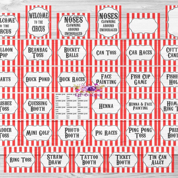 Carnival Signs - Etsy