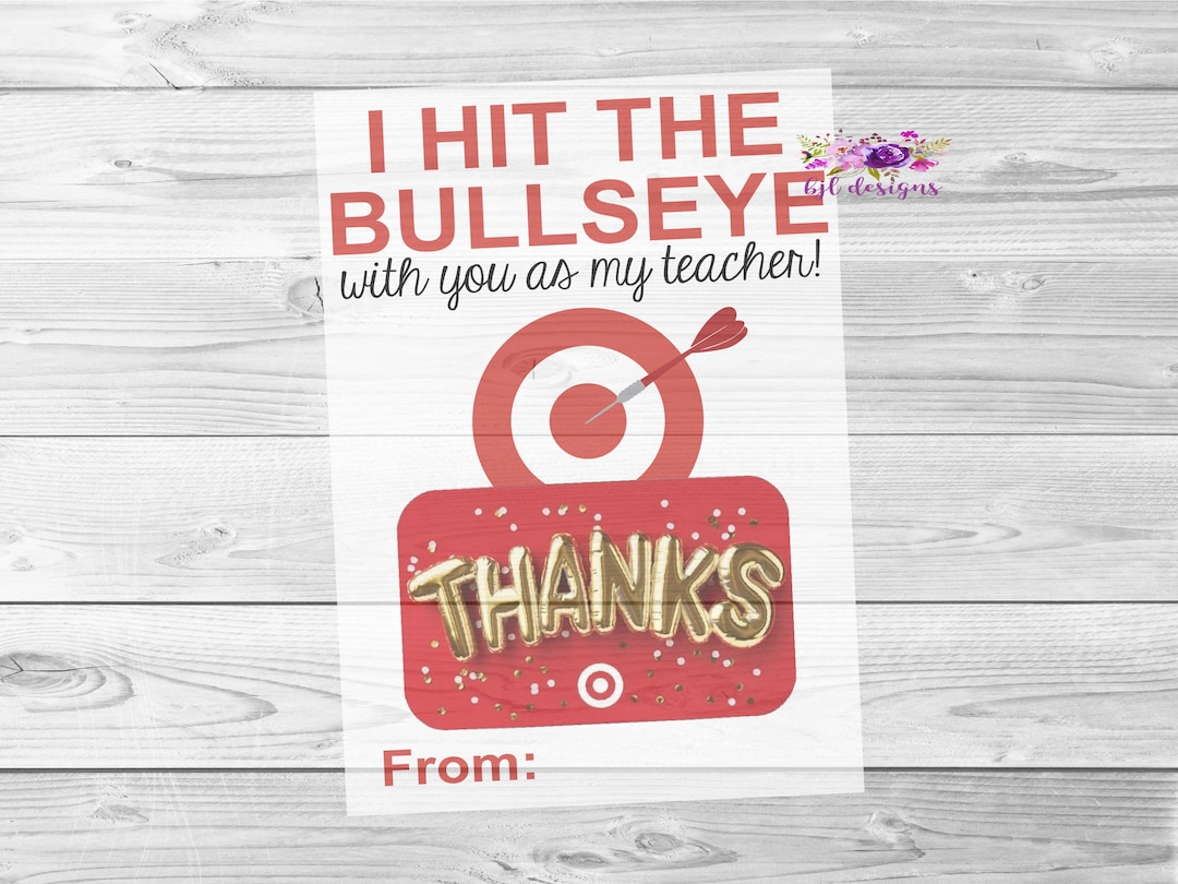 Teacher, Hit the Bullseye With You as My Teacher, Digital, Instant ...