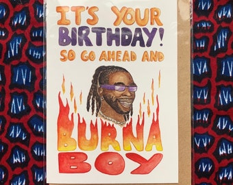 Flames Birthday Card - Etsy