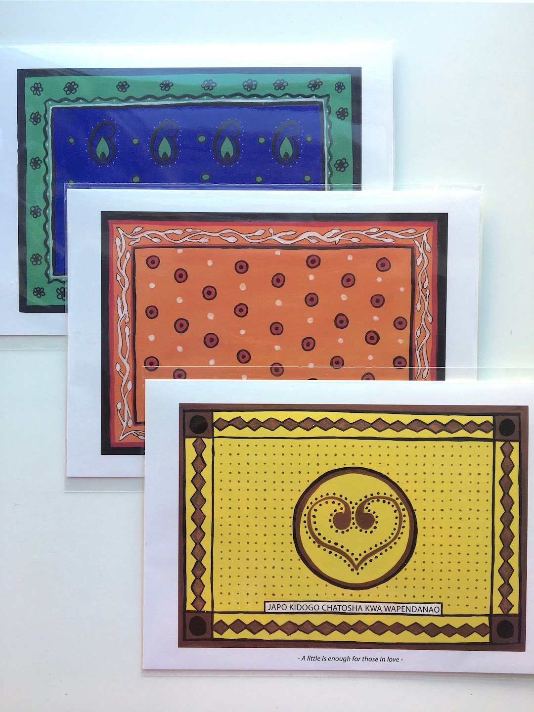 Kanga Fabric Card Illustrated With Swahili Proverb | African Words of ...