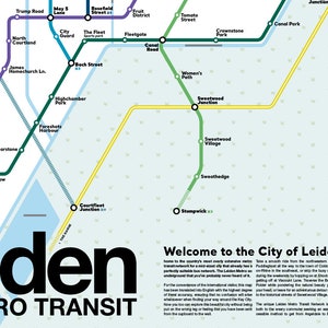 Leiden Metro Transit Map - Etsy