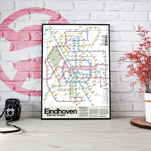 Eindhoven Metro Transit Map | Etsy